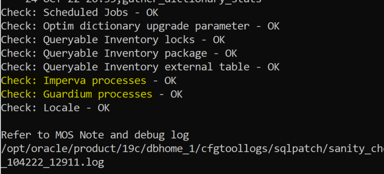 Oracle Database DATAPATCH Parameters and Pre-requisite Check (sanity ...